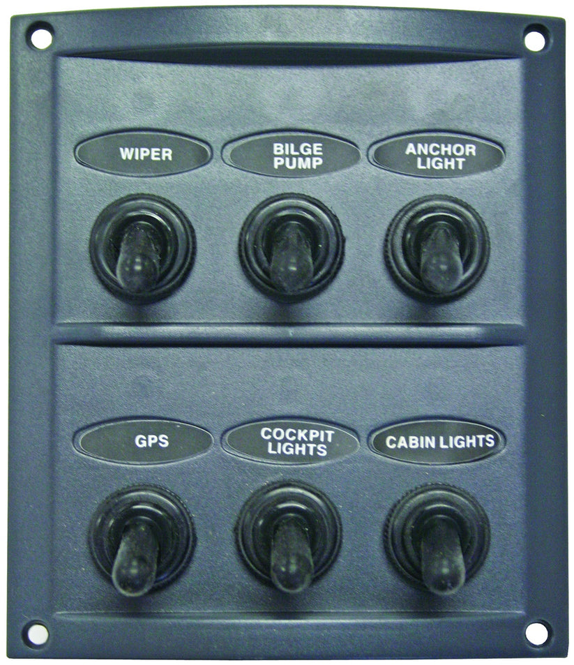 Marine Switch Panel (Grey) - 6 Gang – Slick's Marine